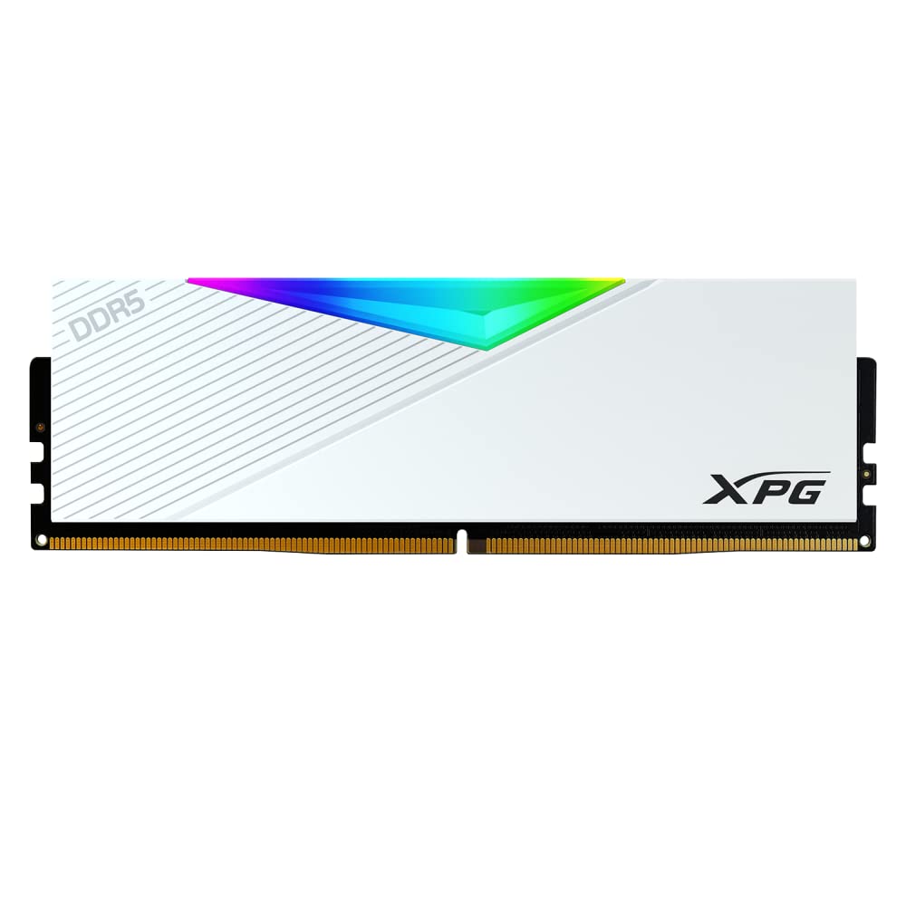 XPG Lancer RGB DDR5 6400MHz 32GB (2x16GB) CL32 UDIMM 288-Pins Desktop SDRAM DDR5 Dual Channel RAM Kit White Heatsink (AX5U6400C3216G-DCLARWH)