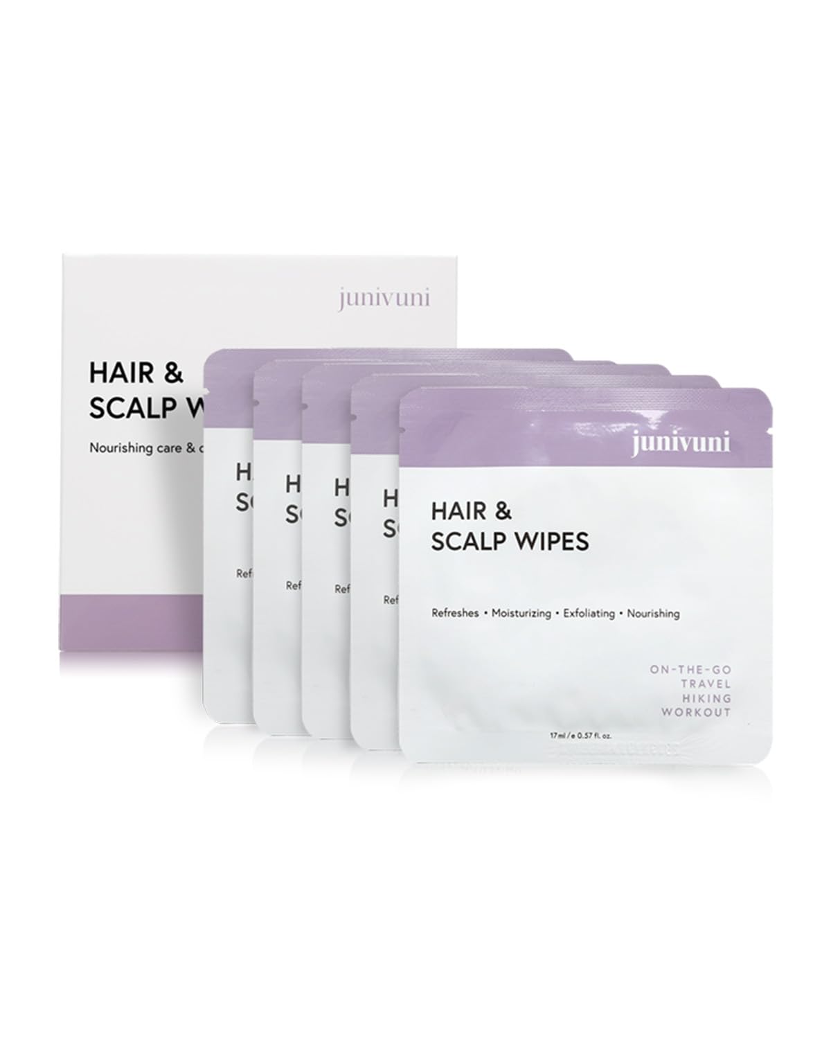 Junivuni hair scalp wipe - Soothe and Revive: Scalp Care Hair Cleansing Wipes - Refresh your hair, anywhere, anytime - Great for Braids, Dread hairstyles