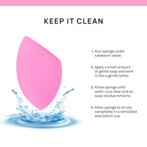 AOA Studio Collection Makeup Sponge Set Makeup Blender Latex Free and High-definition Super Soft Set of 6 Makeup Blender For Powder Cream and Liquid, Beauty Cosmetic Beveled Shape (Pink)