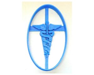 medical symbol med professional healthcare caduceus cookie cutter dhrastore788