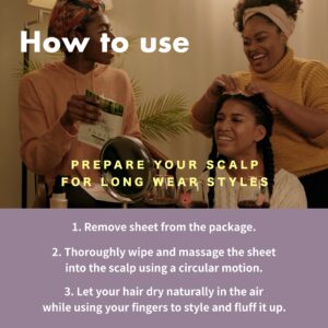 Junivuni hair scalp wipe - Soothe and Revive: Scalp Care Hair Cleansing Wipes - Refresh your hair, anywhere, anytime - Great for Braids, Dread hairstyles