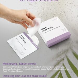 Junivuni hair scalp wipe - Soothe and Revive: Scalp Care Hair Cleansing Wipes - Refresh your hair, anywhere, anytime - Great for Braids, Dread hairstyles