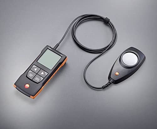 Testo 545 Digital Lux Meter – Light Meter Handheld for Light Illuminance Measurement in Workplaces – Range of up to 100,000 Lux – Luxometer with App Compatibility