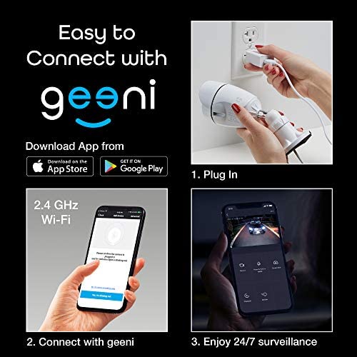 Geeni Hawk HD 1080p Outdoor Security Camera | IP66 Weatherproof WiFi Surveillance with Night Vision, 2-Way Audio, and Motion Detection | Compatible with Alexa and Google Home