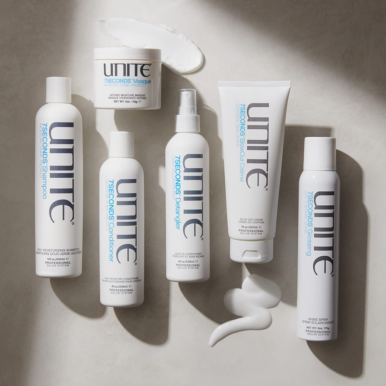 UNITE Hair 7SECONDS Daily Duo - 7SECONDS Shampoo, 10 fl.Oz with 7SECONDS Conditioner 8 fl.Oz (2 Items)