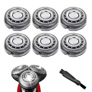 sh90 replacement heads for philips norelco shaver series 9000, compatible with shaver sh90/72, 6 pcs