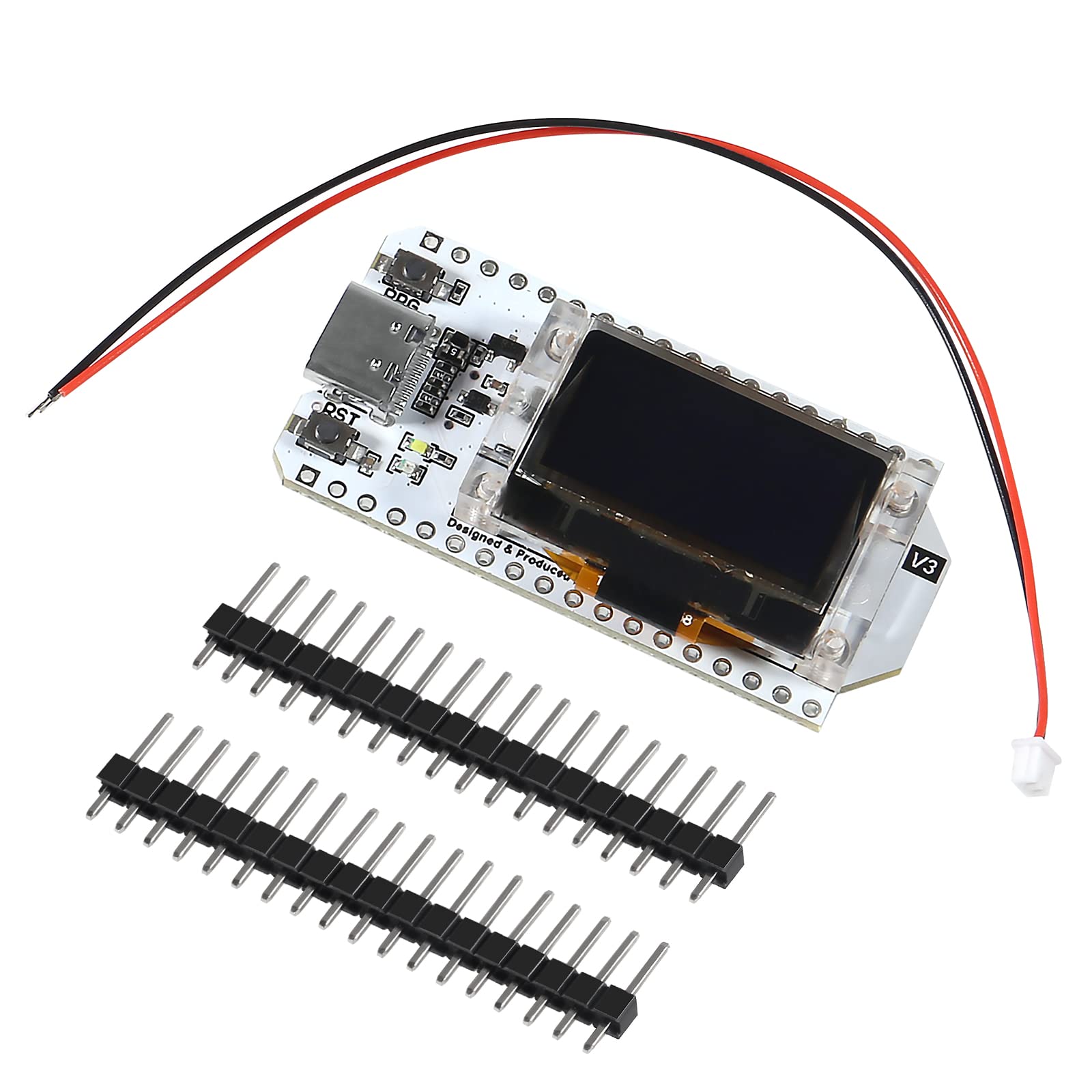 AITRIP 1PCS Type-C ESP-32 0.96 Inch ESP32 OLED WiFi Kit V3 Blue OLED Display WiFi+Bluetooth CP2012 Chip Development Board Compatible with Arduino ESP8266 NodeMCU