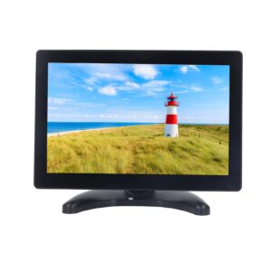 vingvo touch screen monitor, 100-240v computers monitor 10.1in wide application dual speakers for games (us plug)