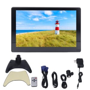 VINGVO Touch Screen Monitor, 100-240V Computers Monitor 10.1in Wide Application Dual Speakers for Games (US Plug)