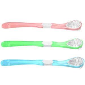 gleavi 3pcs tongue cleaning brush pro tools multifunctional cleaning brush cleaning scraper tongue brush tounge scraper tongue scraper brush portable tongue cleaners tongue clean brush pp