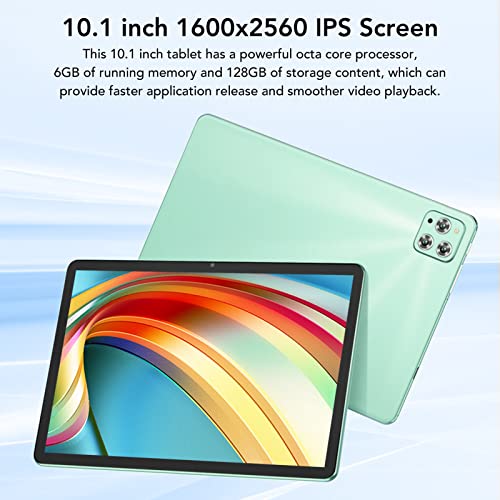 BUUA Gaming Tablet 5000mAh Rechargeable 100-240V 10.1 Inch Tablet Octa Core 1600x2560 for Travel (US Plug)