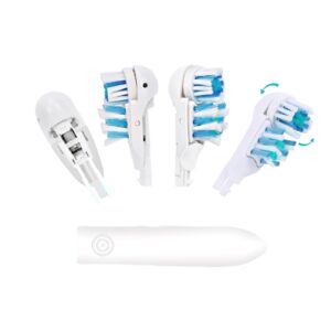 4/8/16 pcs electric toothbrush replacement heads sensitive dual clean rotating sets fit for braun oral b cross action power 4732 3733 4734 (4)