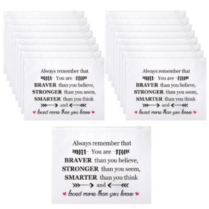 100 pcs inspirational gifts for girls women travel cheer makeup bag bulk loved quotes cosmetic bags with zipper thank you encouragement birthday gift bag for nurse teacher friend (you are braver)