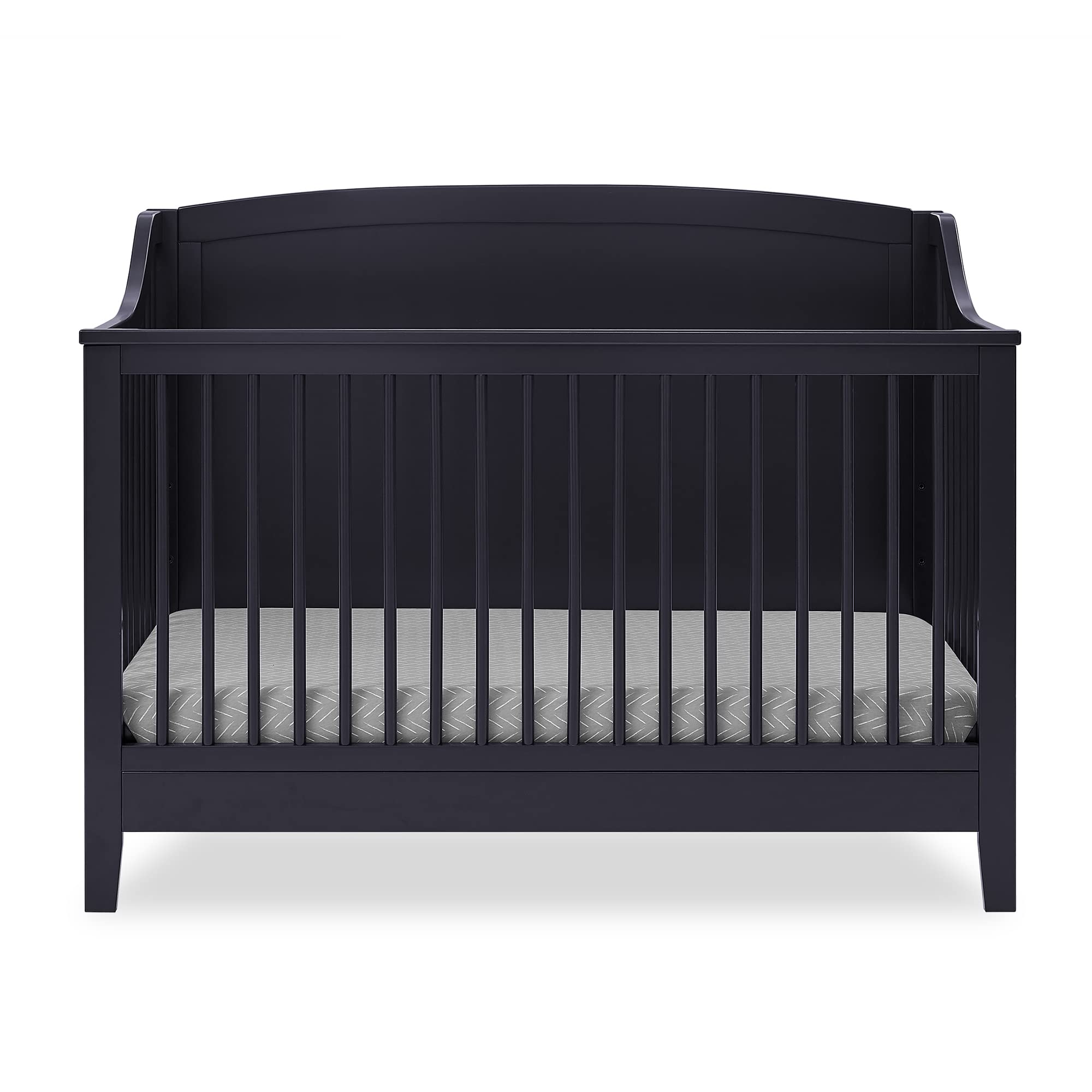 Delta Children Campbell 6-in-1 Convertible Crib - Greenguard Gold Certified, Midnight Grey