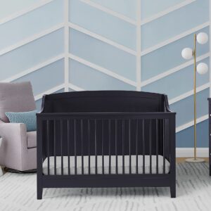 Delta Children Campbell 6-in-1 Convertible Crib - Greenguard Gold Certified, Midnight Grey