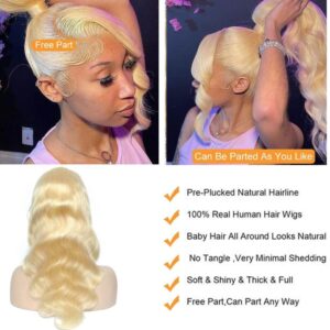 ShengCai 613 13x6 Lace Front Wig Human Hair Body Wave Blonde Wig Human Hair 613 HD Lace Frontal Wig 13x6 180 Density 613 Lace Front Wig Human Hair Pre Plucked 22 Inch