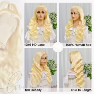 ShengCai 613 13x6 Lace Front Wig Human Hair Body Wave Blonde Wig Human Hair 613 HD Lace Frontal Wig 13x6 180 Density 613 Lace Front Wig Human Hair Pre Plucked 22 Inch