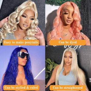 ShengCai 613 13x6 Lace Front Wig Human Hair Body Wave Blonde Wig Human Hair 613 HD Lace Frontal Wig 13x6 180 Density 613 Lace Front Wig Human Hair Pre Plucked 22 Inch