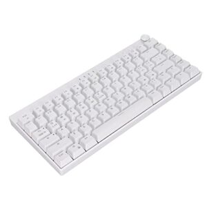 threemode mechanical keyboard, dynamic rgb backlight, three modes, white mechanical keyboard, compact size for home office gaming (red switch)