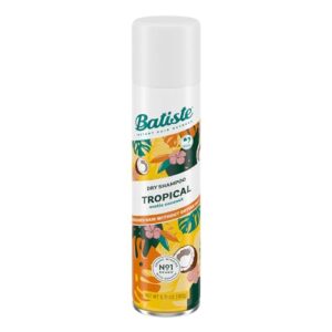 batiste dry shampoo, tropical fragrance, refresh hair and absorb oil between washes, waterless shampoo for added hair texture and body, 5.71 oz dry shampoo bottle