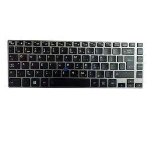 laptop replacement keyboard compatible with toshib-a tecra z40-a z40ak z40ab z40b z40t-a gray frame us black with point backlight