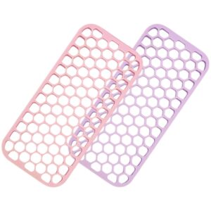 2pcs hairdressing potholder counter hair tool holder silicone mat for hair tools counter curling wand holder flat iron holder silicone hair tool holder curling wand mat