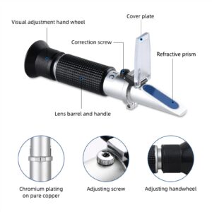 Digital Tester Portable Refractometer Design for Liquor Alcohol Content Tester 0-80% V/V ATC Refractometer