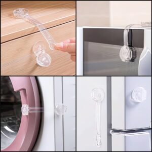 5Pcs Child Safety Locks Baby Safety Lock Transparent Child Safety Cupboard Door Lock for Fridge Cabinets Drawers Toilet Easy Install No Tools Needed