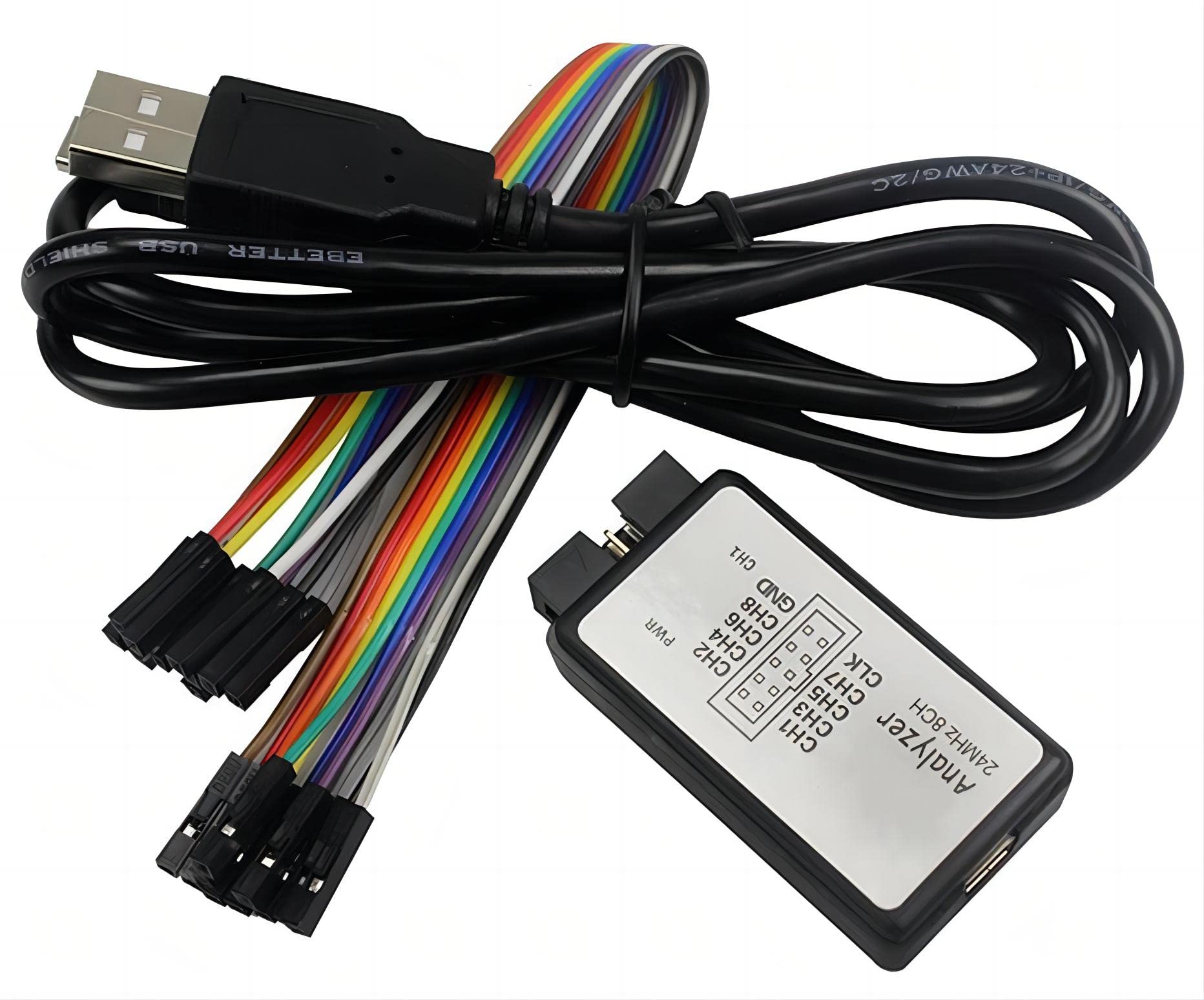 WWZMDiB USB Logic Analyzer for ARM FPGA Debugging Tool 24M Sampling 8 Channels