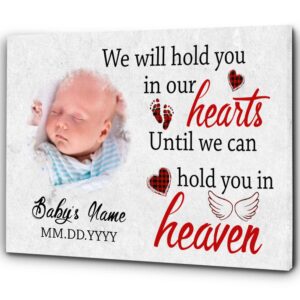 inspiamzue memorial gifts for loss of baby, infant loss gifts, angel baby memorial gift, infant loss gifts for mom, sympathy canvas for loss of baby - vtq407 (10x8 inch)