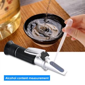 Digital Tester Portable Refractometer Design for Liquor Alcohol Content Tester 0-80% V/V ATC Refractometer