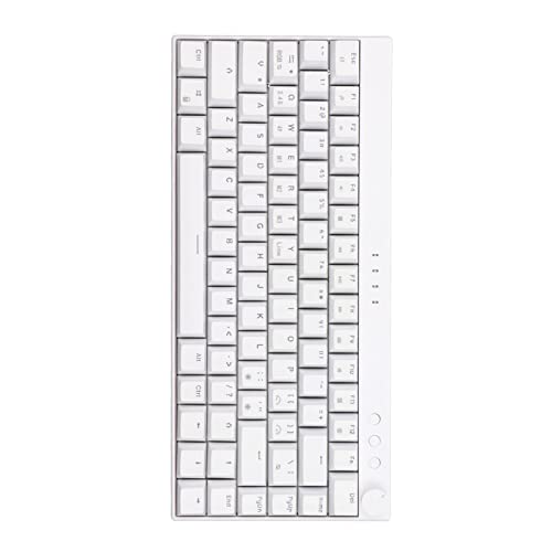 Threemode Mechanical Keyboard, Dynamic RGB Backlight, Three Modes, White Mechanical Keyboard, Compact Size for Home Office Gaming (Red Switch)