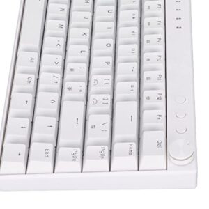 Threemode Mechanical Keyboard, Dynamic RGB Backlight, Three Modes, White Mechanical Keyboard, Compact Size for Home Office Gaming (Red Switch)