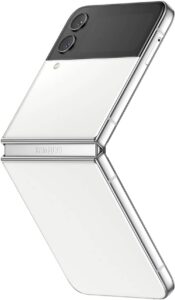 samsung galaxy z flip 4 factory unlocked 256gb bespoke edition silver/white/white (renewed)