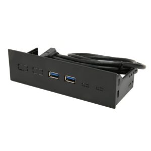 5.25 inch front panel, pc multifunction media dashboard, usb 3.0 to 19 pin metal optical drive bay 2 port usb hub for pc computer case