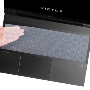 keyboard cover skin for hp victus gaming laptop 15.6" 15-fb0028nr/fa0025nr/fa0031dx/fa0747nr 15t-fa000 15z-fb000,hp victus 16.1" laptop 16-d0020nr/d0030nr/d1010nr/e0010nr/e0020nr protector-clear…