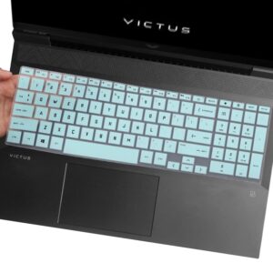 keyboard cover skin for hp victus gaming laptop 15.6" 15-fb0028nr/fa0031dx/fa0025nr/fa0747nr 15t-fa000 15z-fb000,hp victus 16.1" laptop 16-d0020nr/d0030nr/d1010nr/e0010nr/e0020nr protector-mint…