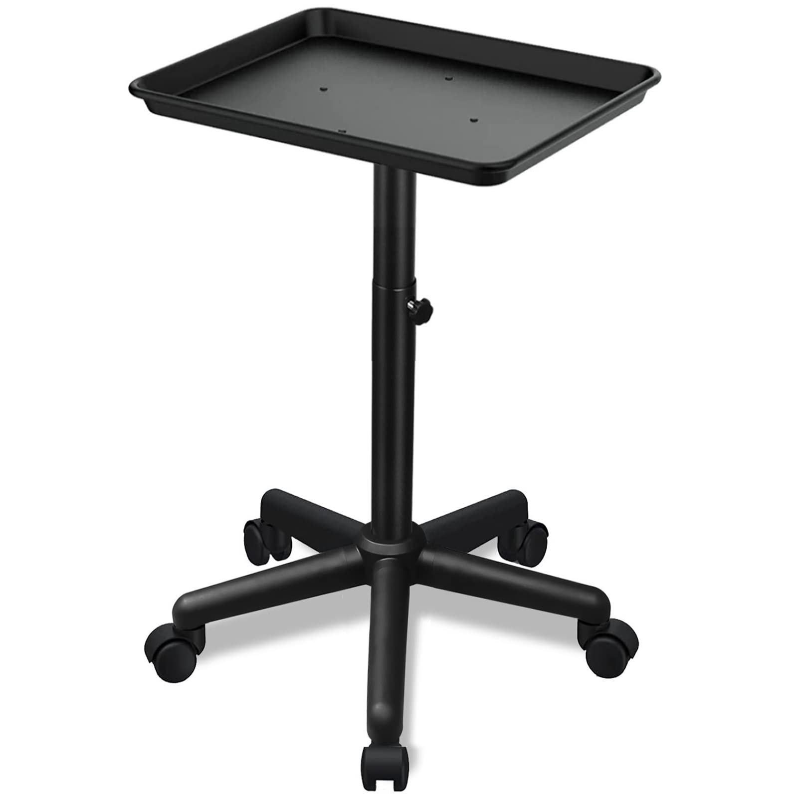 Retain Time Premium Aluminum Salon Tray, Sturdy Five feet Base Adjustable Tray is Used for Salon Tray on Wheels, Salon Tool/Color Tray, Beauty Spa Tray, Dentist Tray, Etc.…(Black)