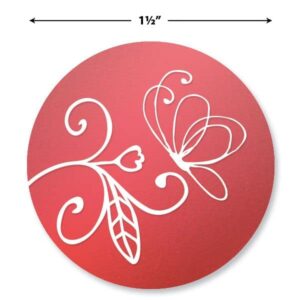 Sympathy Bouquets Seals - Set of 24 Envelope Seals, 1 1/2 Inch Diameter