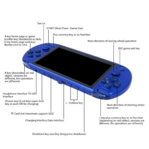 (Black) 5.1'' 8GB Retro Handheld Game Console Portable Video Game Support Photo Format: JPEG, BMP, GIF, TIF and PNG