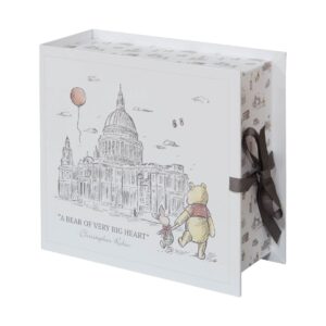 happy homewares christopher robin keepsake box bear of very big heart pooh and piglet in london - newborn baby memento box - officially licensed