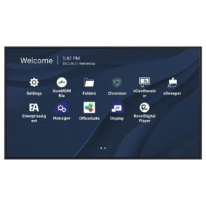 viewsonic cde6530 65" 4k uhd wireless presentation display 24/7 commercial display with portrait landscape, hdmi, usb, usb c, wifi/bt slot, rj45 and rs232