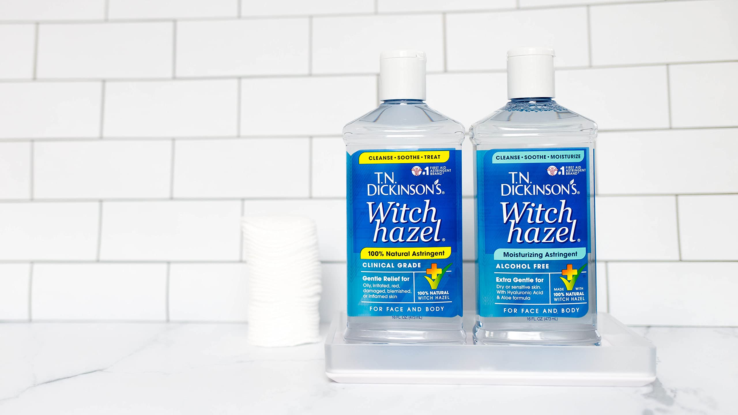 T.N. Dickinson's Witch Hazel Alcohol-Free Moisturizing Astringent, Made with 100% Natural Witch Hazel 16 oz