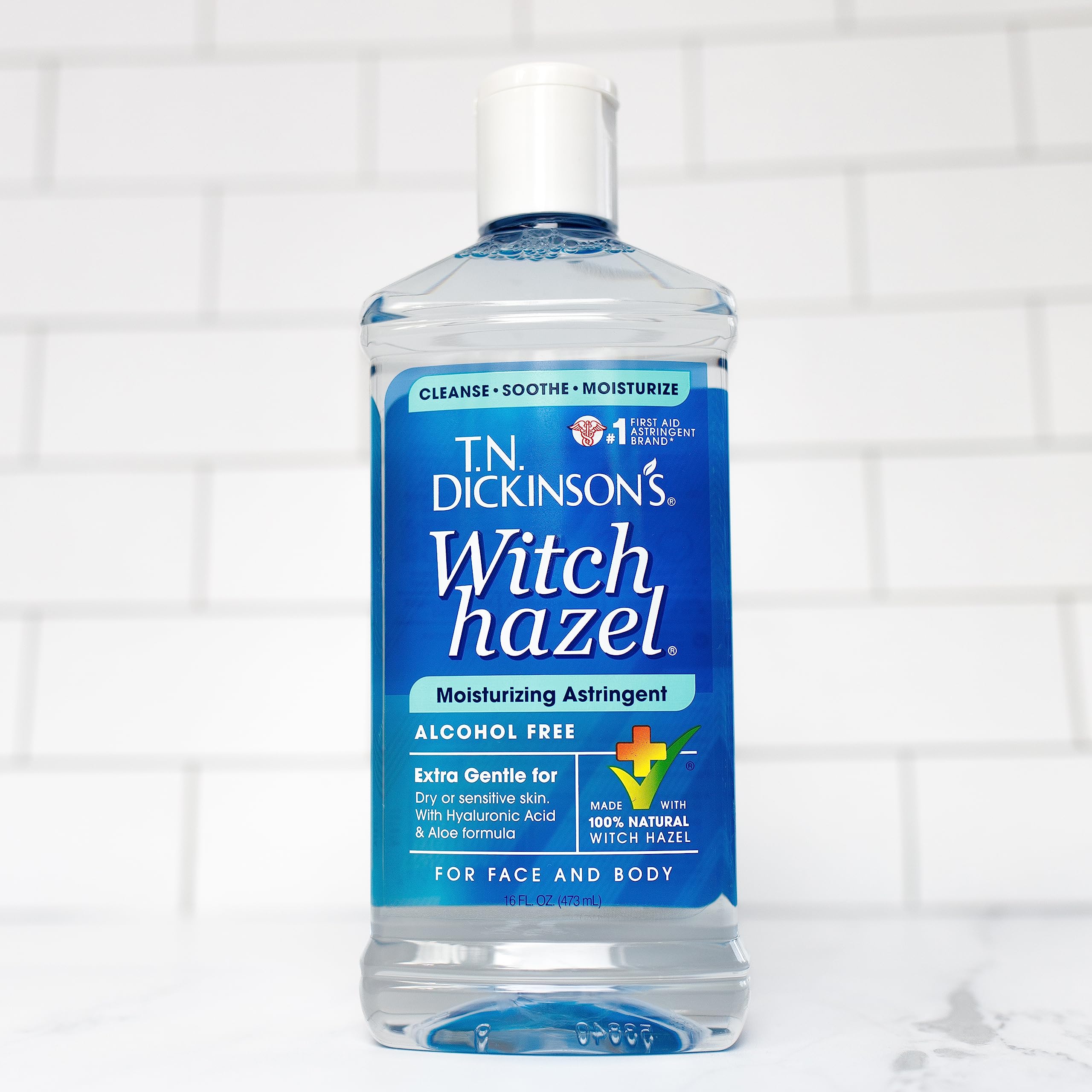 T.N. Dickinson's Witch Hazel Alcohol-Free Moisturizing Astringent, Made with 100% Natural Witch Hazel 16 oz