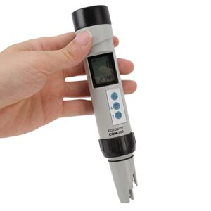 Fdit 4 in 1 Water Quality Test Pen,High Accuracy PH TDS EC Temperature Water Tester and ATC Calibration Test Powder