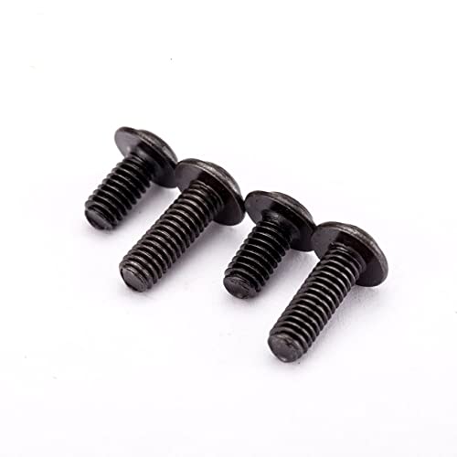 50/100Pcs Black Cross Phillips Pan Head with Washer Screw M2 M2.5 M3 M4 M5 for PC Case Motherboard Mount DIY Computer Screws (Color : 100pcs, Size : M3x6mm)