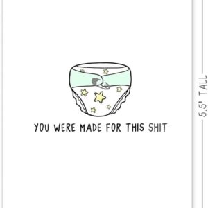 rockdoodles Funny Baby Shower Card You Were Made For This Sh** | Dad to Be Card & Father To Be Card, Dad Baby Shower Gifts, Soon To Be Dad Fathers Day Card & New Dad Fathers Day Card (Made For This)