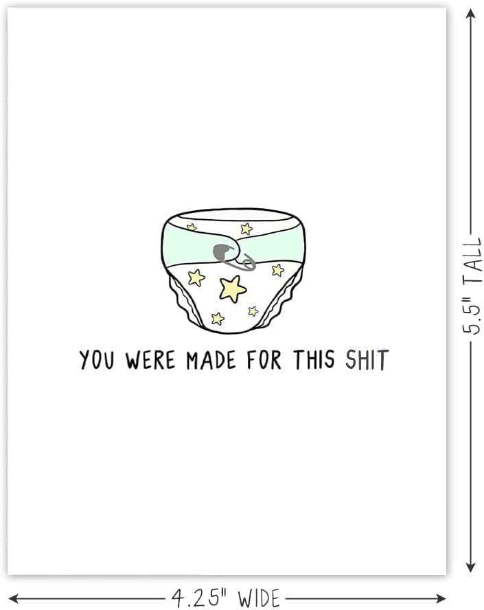 rockdoodles Funny Baby Shower Card You Were Made For This Sh** | Dad to Be Card & Father To Be Card, Dad Baby Shower Gifts, Soon To Be Dad Fathers Day Card & New Dad Fathers Day Card (Made For This)