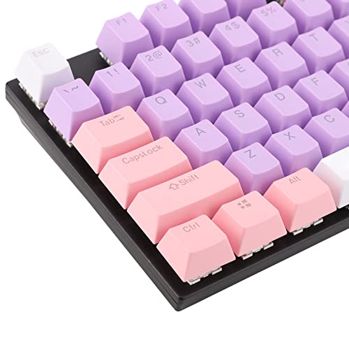 Dilwe Mechanical Gaming Keyboard,RGB 26 Backlit USB Wired Keyboard,Waterproof PC Keyboard,Portable 87 Key Ergonomic Mechanical Gaming Keyboard,Wired Computer Keyboard for Windows (Pink