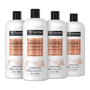 tresemmé hydrating conditioner 4 count with 100% natural coconut milk and aloe vera 28 oz